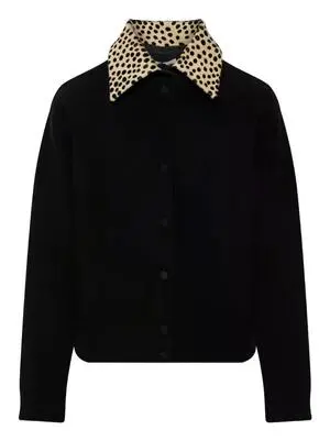 RÓHE Animal-print Collar Cardigan