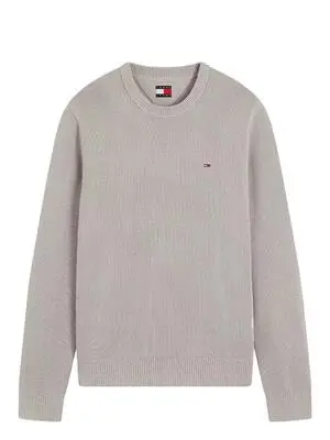 Tommy Hilfiger Tommy-flag Ribbed-knit Sweater Neutrals
