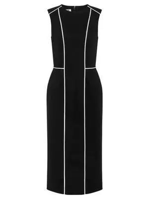 Moschino Piping-detail Sleeveless Midi Dress - Black