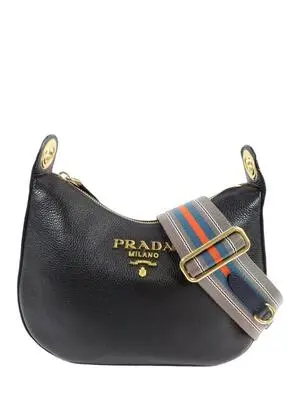 Prada Vitello Phenix Shoulder Bag Black