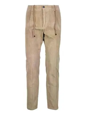 CRUNA Corduroy Drawstring-waist Trousers - Neutrals