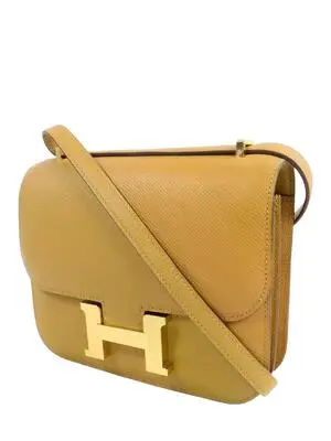 Hermès Mini Constance Epsom Leather Shoulder Bag Neutrals