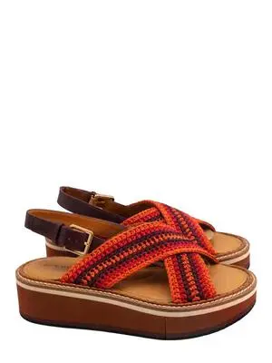 Clergerie Woven Platform Sandals - Orange