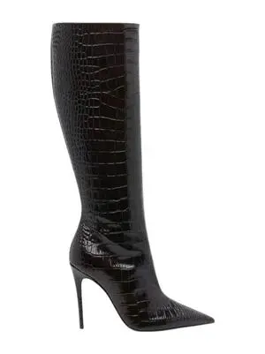 Paris Texas Vera Croc-effect Stiletto Boots - Brown