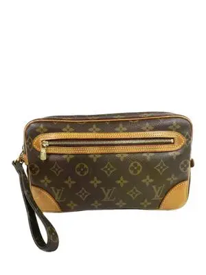 LOUIS VUITTON Gm Marly Dragonne Monogram Clutch Bag - Brown
