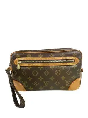 LOUIS VUITTON Gm Marly Dragonne Monogram Clutch Bag - Brown