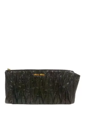 MIU MIU Matelassé Leather Clutch Bag