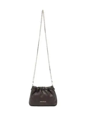 MARC ELLIS Zoedo Grained-leather Shoulder Bag - Brown