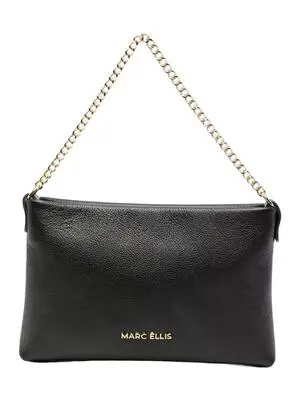MARC ELLIS Ester Do Logo-plaque Chain-link Shoulder Bag - Black