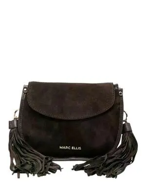 MARC ELLIS Lima M Cm Fringed Suede Shoulder Bag - Brown