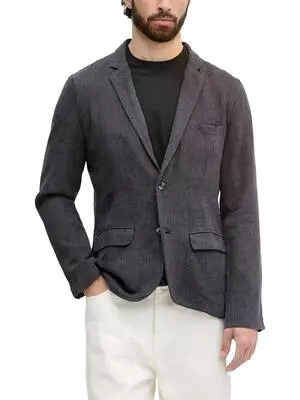 LINDBERGH Herringbone Notched-lapels Blazer - Grey