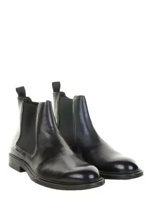 FRANCO FEDELE Leather Chelsea Boots - Black