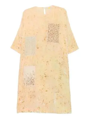 AODRESS Sequin-embellished Patchwork Midi Dress