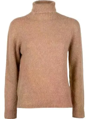 KANGRA Roll-neck Sweater - Brown