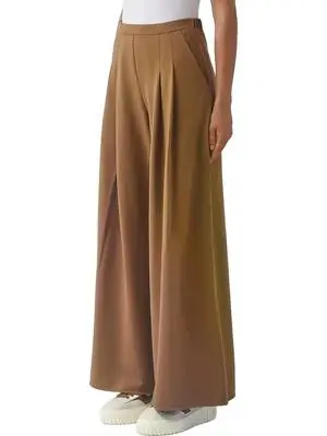 MAX MARA Vongola Pleated Wide-leg Palazzo Pants