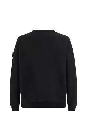 Stone Island 6100049 Brushed-organic-cotton-fleece Sweatshirt - Black