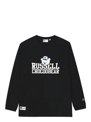 CHOCOOLATE Graphic-print Long-sleeve T-shirt - Black