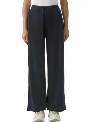 Max Mara Edotta Drawstring-waistband Wide-leg Trousers - Blue