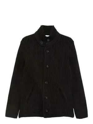 DANIELE FIESOLI Ribbed-knit Button-up Cardigan - Brown