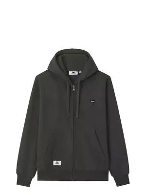 CHOCOOLATE Zip-up Logo-patch Hoodie - Grey