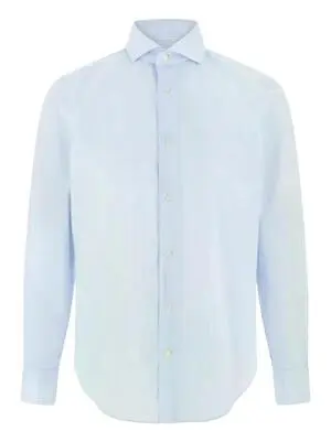 Boggi Milano Striped Cotton Slim-fit Shirt Blue