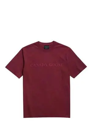 Canada Goose Logo-embroidered T-shirt - Red
