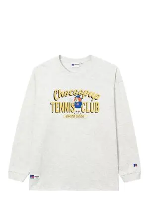 CHOCOOLATE Graphic-print Long-sleeve T-shirt - Grey