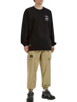 FINGERCROXX Logo-patch Cargo Pants - Neutrals