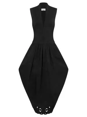 MOSCHINO Broderie-anglaise V-neck Dress