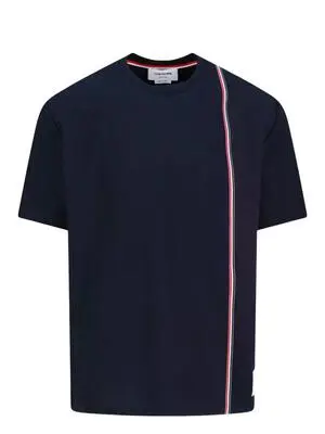 Thom Browne Rwb Stripe-detail T-shirt - Blue
