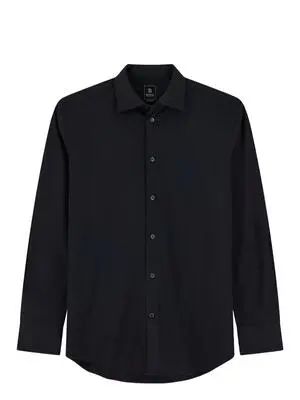 Boggi Milano Polo Shirt In Cotton And Silk Regular-fit - Black