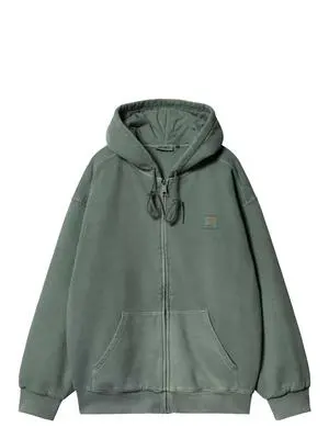 Carhartt Work In Progress Vista Logo-patch Zip-up Jacket - Green