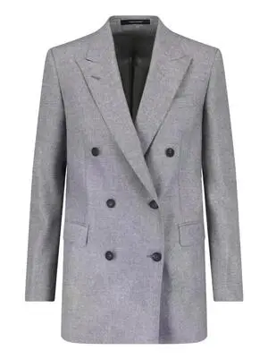 Tagliatore Double-breasted Peaked-lapel Jacket - Grey