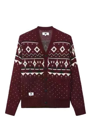 CHOCOOLATE Fair Isle-knit Cardigan - Red