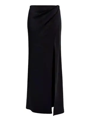 GEMY MAALOUF Draped Side-slit Skirt - Black