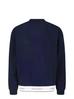 Dsquared2 Logo-waistband Cotton Sweatshirt - Blue