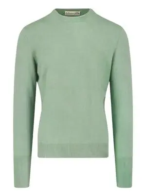 BALLANTYNE Fine-knit Cashmere Sweater Green