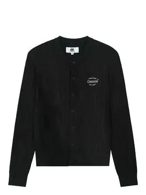 CHOCOOLATE Cable-knit Logo-embroidered Cardigan