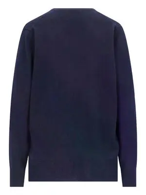 CANESSA V-neck Cashmere Sweater - Blue