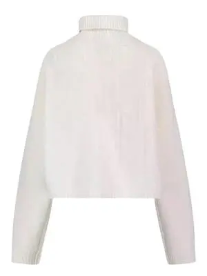 LISA YANG Zerlina Roll-neck Cropped Sweater - Neutrals