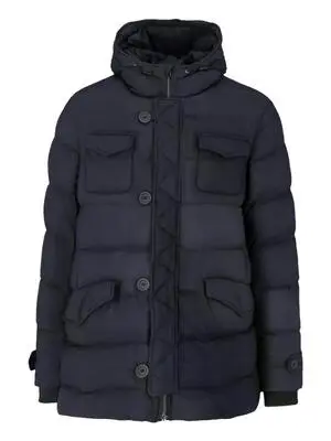 Herno L’eskimo Hooded Quilted Jacket Black