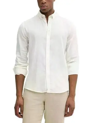 LINDBERGH Button-down Long-sleeve Shirt - White