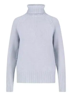 DRUMOHR Roll-neck Raglan-sleeve Sweater - Blue