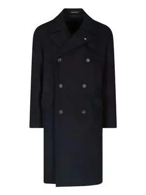 Tagliatore Notch-lapel Double-breasted Coat - Black