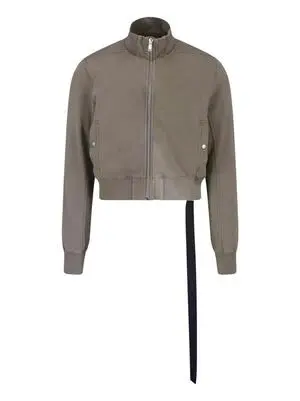Rick Owens Zip-up Cropped Bomber Jacket - Grey