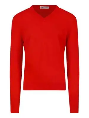 BALLANTYNE V-neck Cashmere Sweater - Red