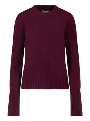 SA SU PHI Ribbed-trim Cashmere Sweater - Red
