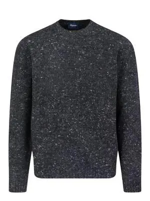 DRUMOHR Flecked-knit Crew-neck Sweater - Grey