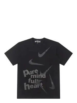 Comme Des Garçons X Nike Logo-print T-shirt - Black