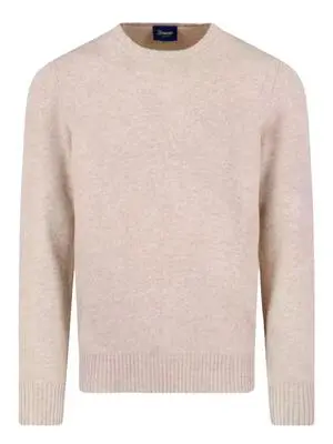 DRUMOHR Fine-knit Crew-neck Sweater - Neutrals
